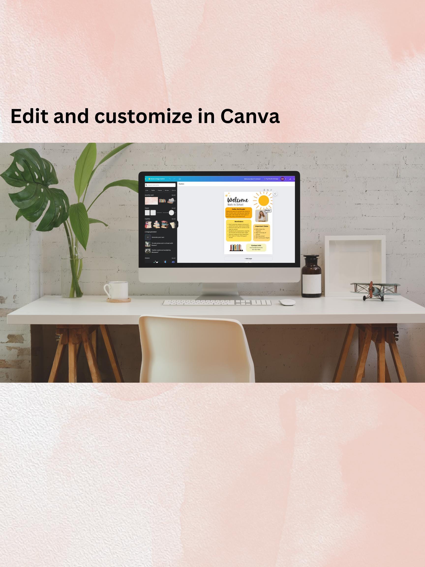 Meet the Teacher / Newsletter / Back to School / Template / Editable - Etsy