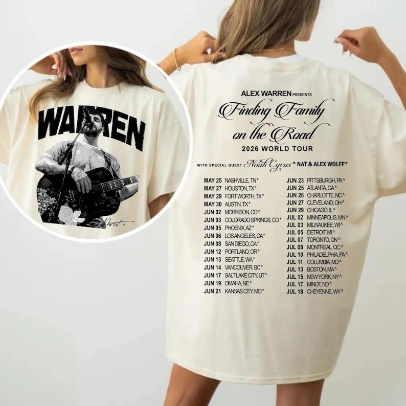 Alex Warren Eras Tour 2026 Vintage PNG, Indie Music Aesthetic T-shirt ...