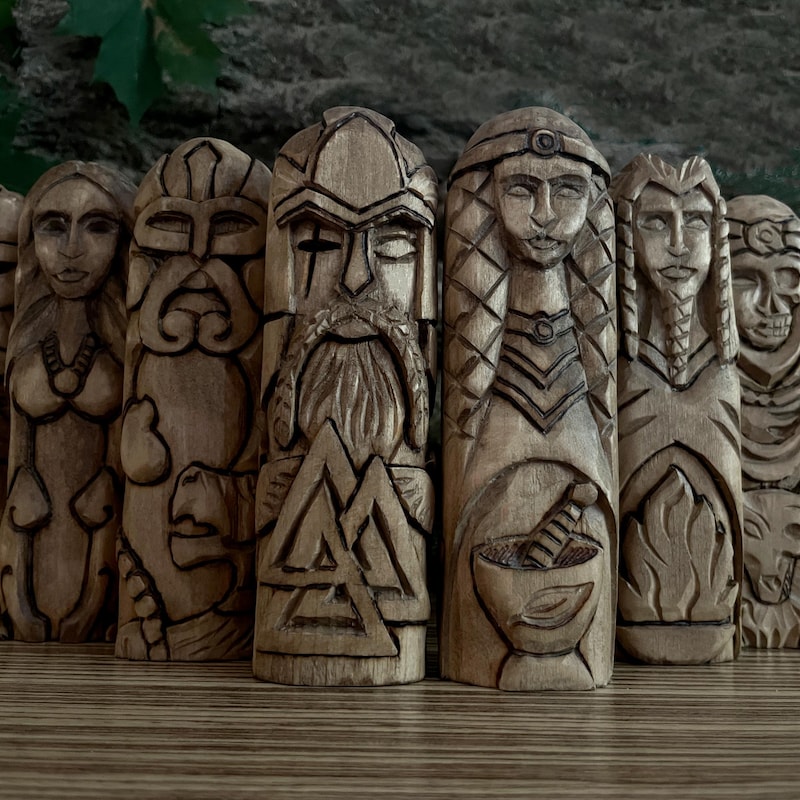 Wooden Norse God Figurine - Etsy