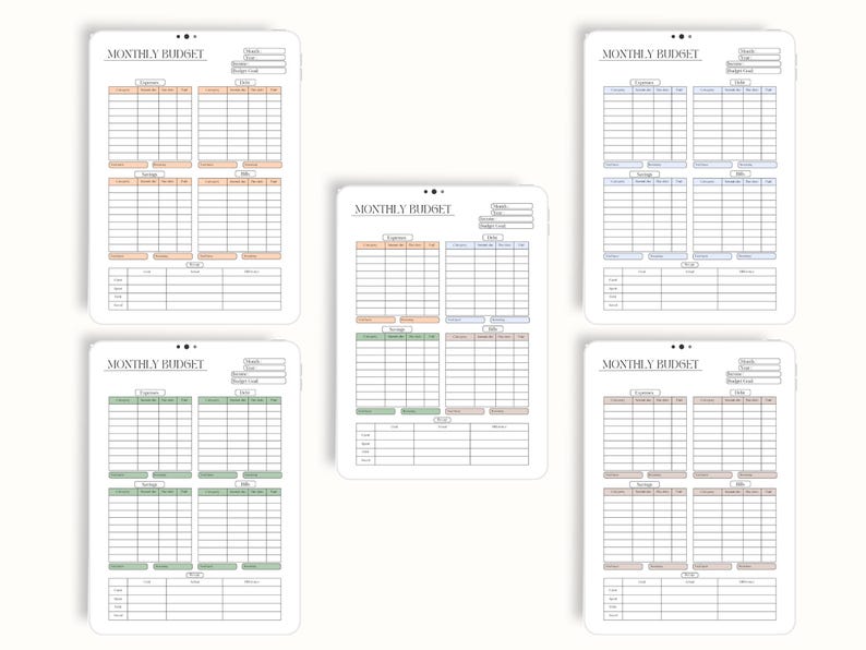 Monthly Budget Tracker | Personal Financial Planner | Budgeting ...