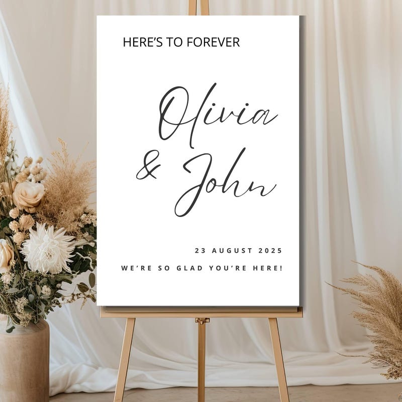 Minimalist Wedding Signs - Etsy