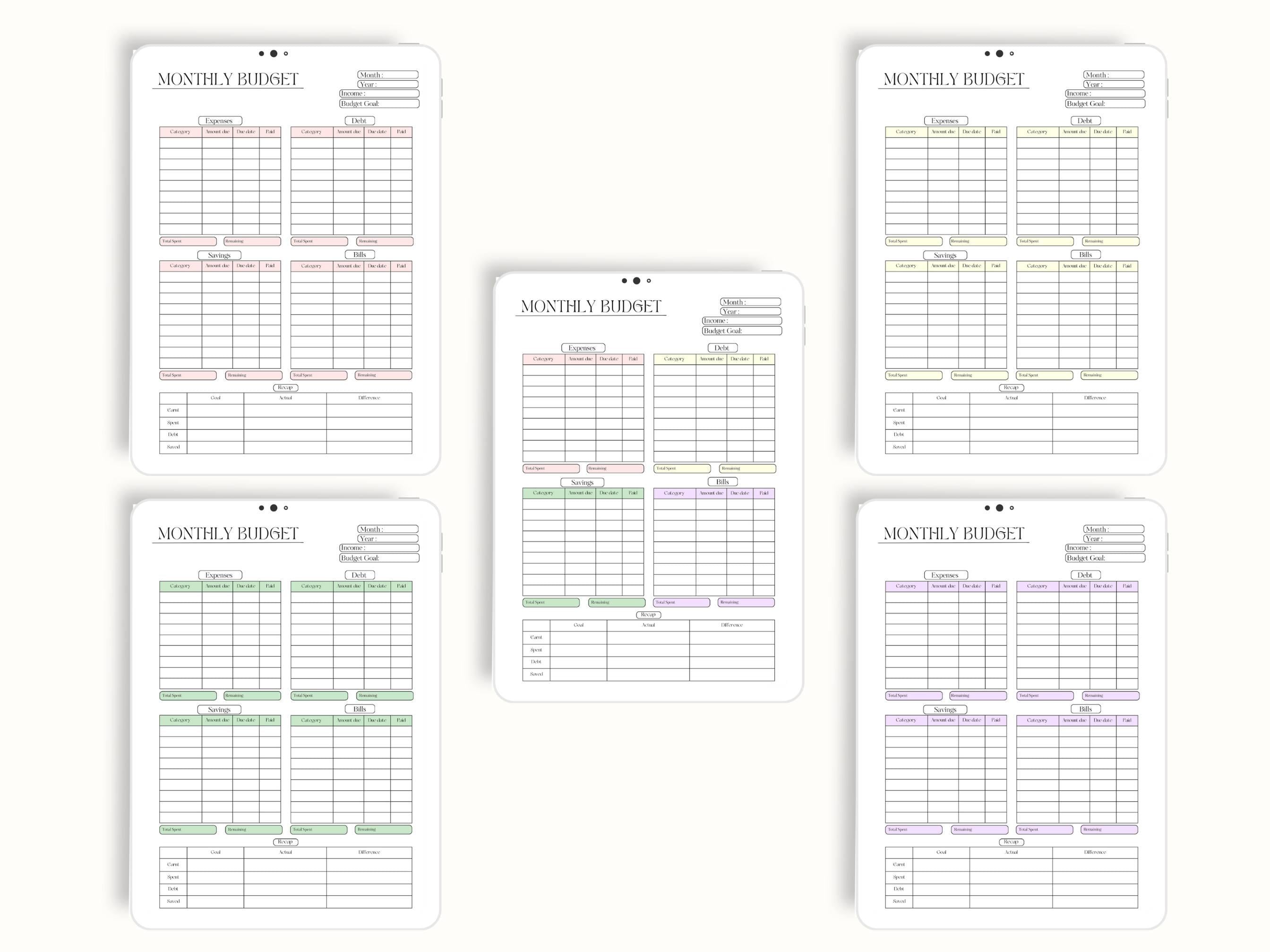 Monthly Budget Tracker | Personal Financial Planner | Budgeting ...