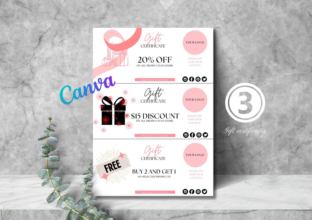 Modèle Chèques-cadeaux, Modèle De Bon, Certificat Entreprise, Bon ...