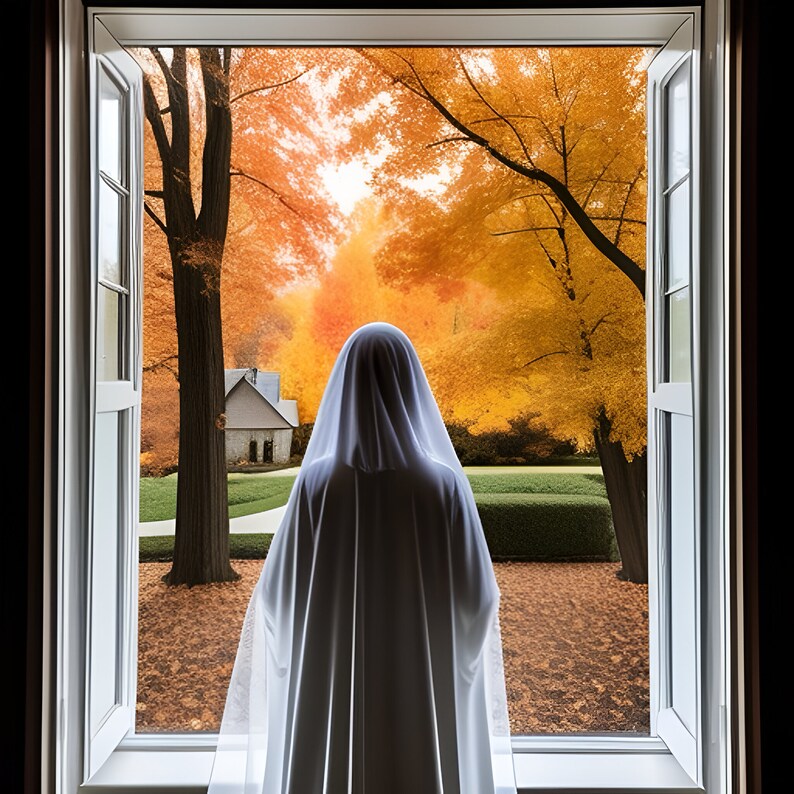 5 Images of Ghost Looking Out a Window Spooky Ghost Download File ...