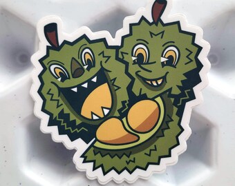 I Durian You Pun Sticker | Funny Superhero Fruit Vinyl Decal | Tropical ...
