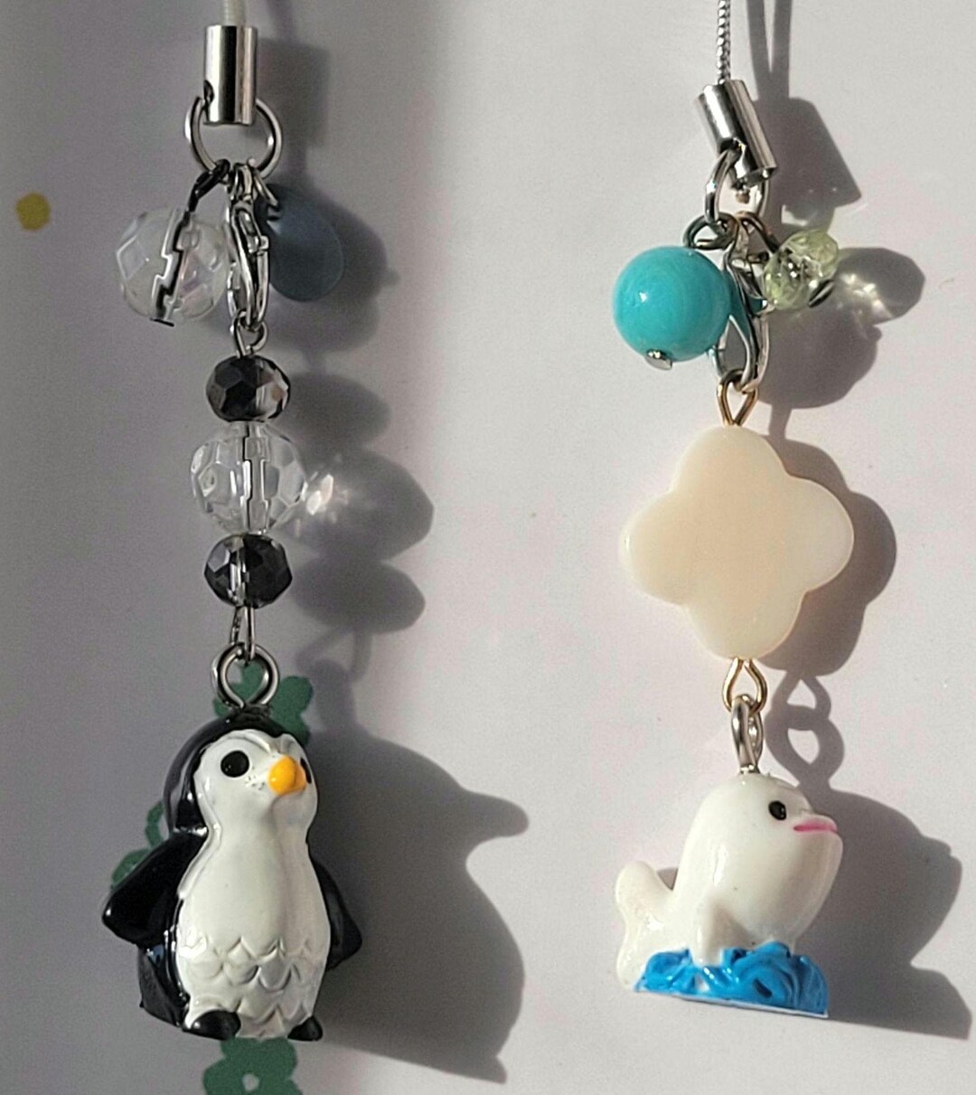 Cute Sea Creature Keychain | Handmade | Penguin Phone Charm | Beluga ...