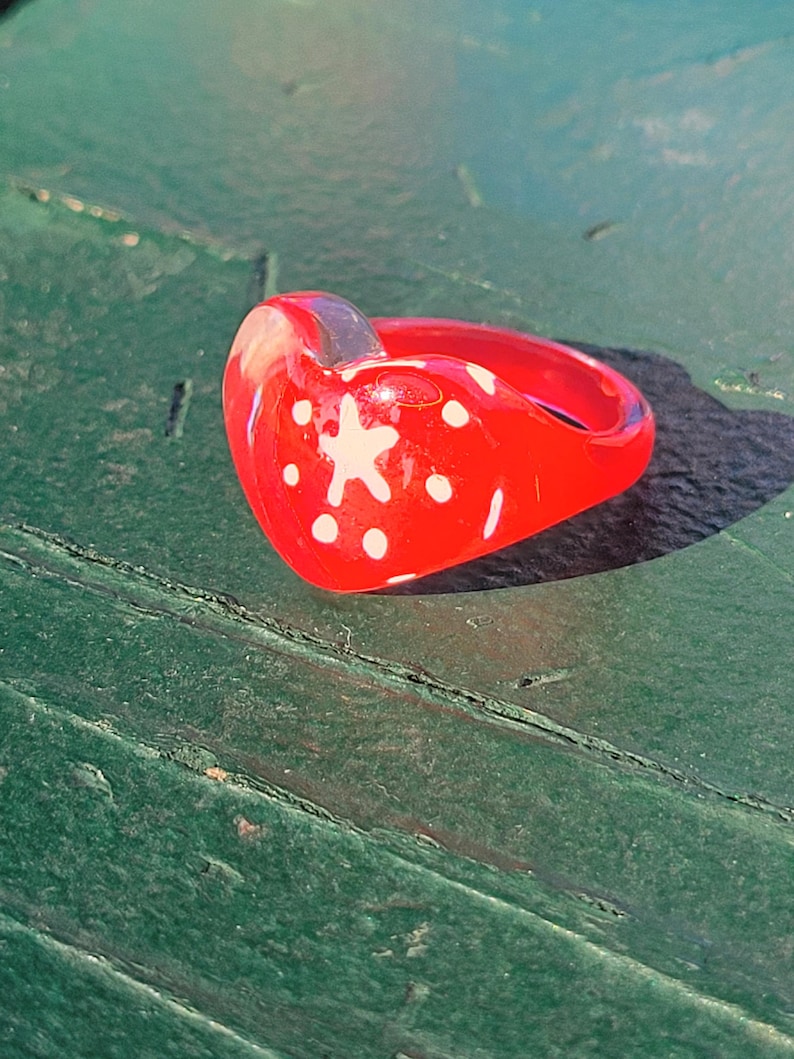 Y2K 2000's Resin Chunky Rings | Colorful Chunky Rings - Etsy