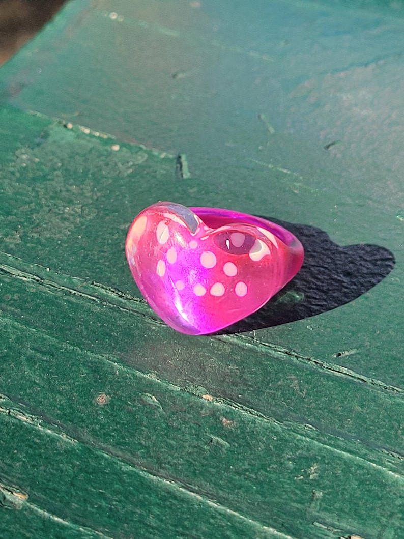 Y2K 2000's Resin Chunky Rings | Colorful Chunky Rings - Etsy