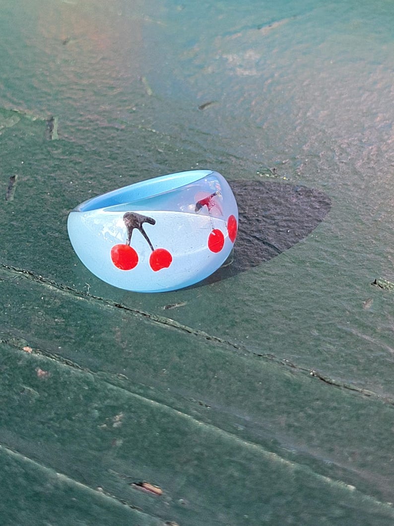 Y2K 2000's Resin Chunky Rings | Colorful Chunky Rings - Etsy