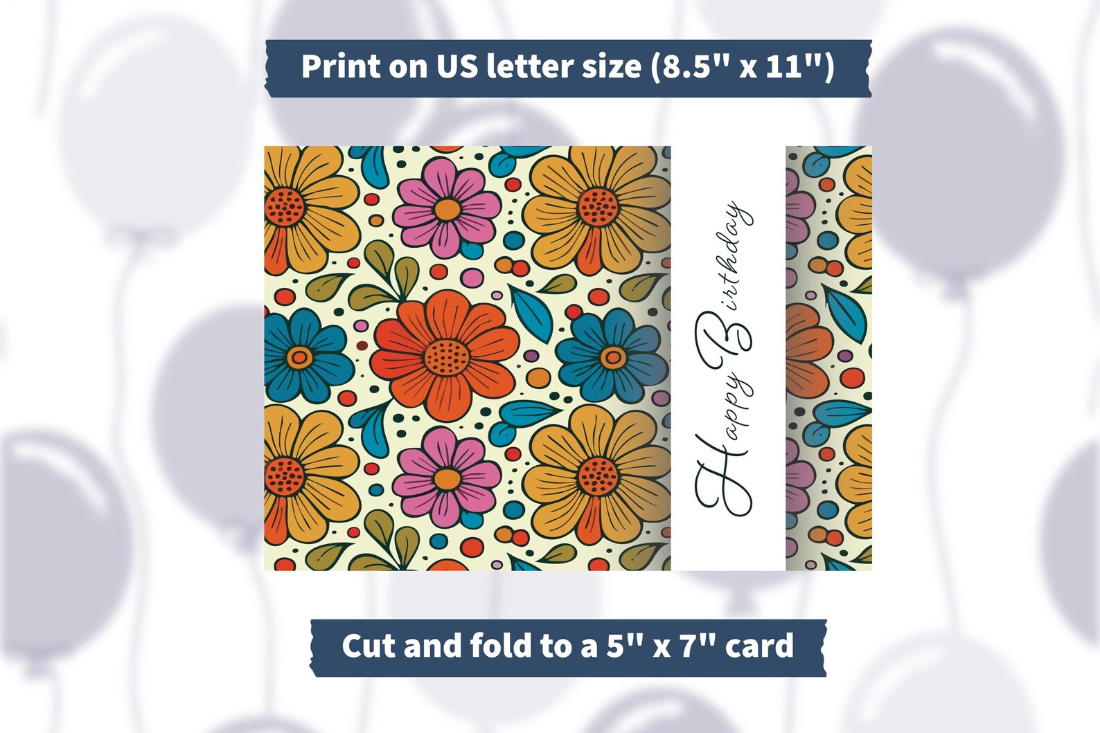 Send Joy With Our Beautiful Flower-themed Birthday Card! Ideal for All ...