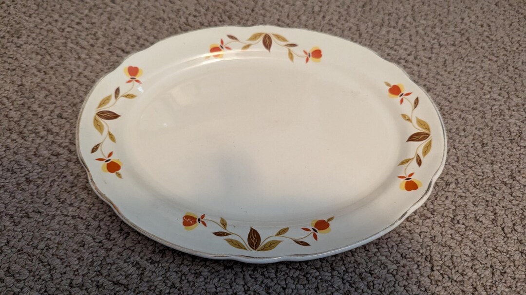 Hall Autumn Leaf Serving Platter 11 Inch Jewel Tea Vintage 1950s - Etsy