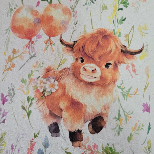 Fabric Highland Cow Panels - Etsy