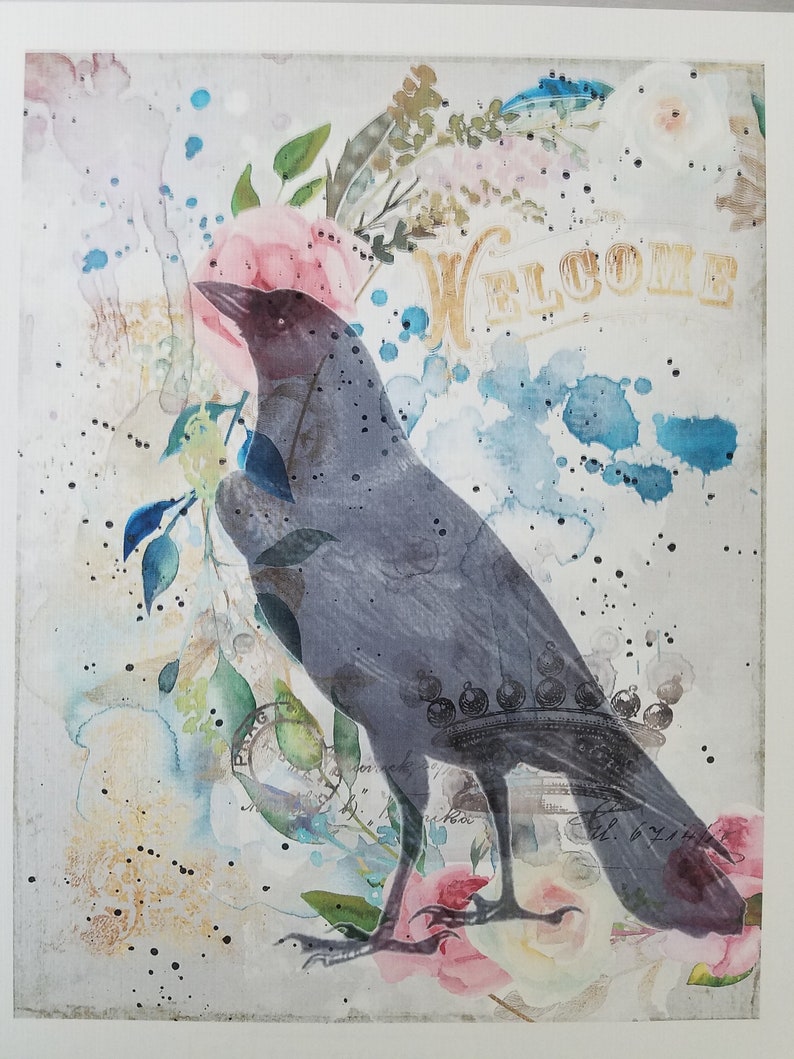 Bird Fabric Panel Raven Material Cotton Muslin Nature Wall - Etsy