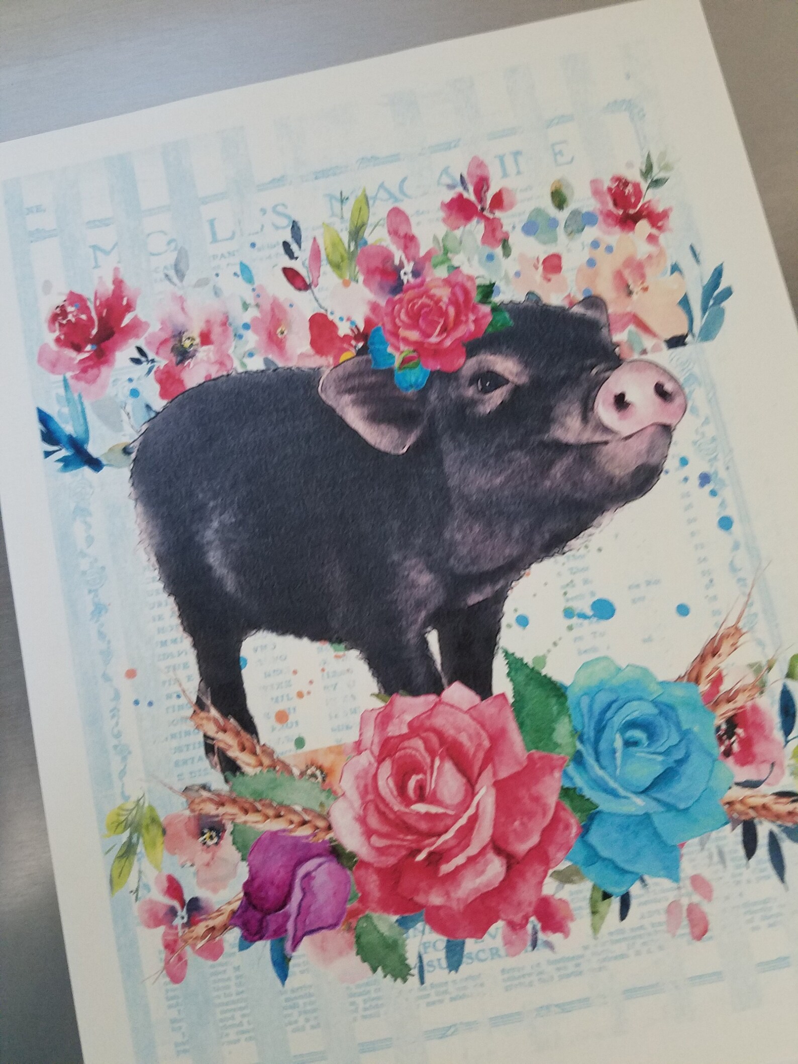 Pig Quilt Panel Cotton Muslin Farmyard Patch Farmhouse Home - Etsy