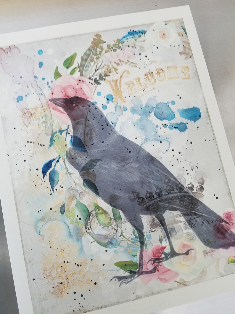 Bird Fabric Panel Raven Material Cotton Muslin Nature Wall - Etsy