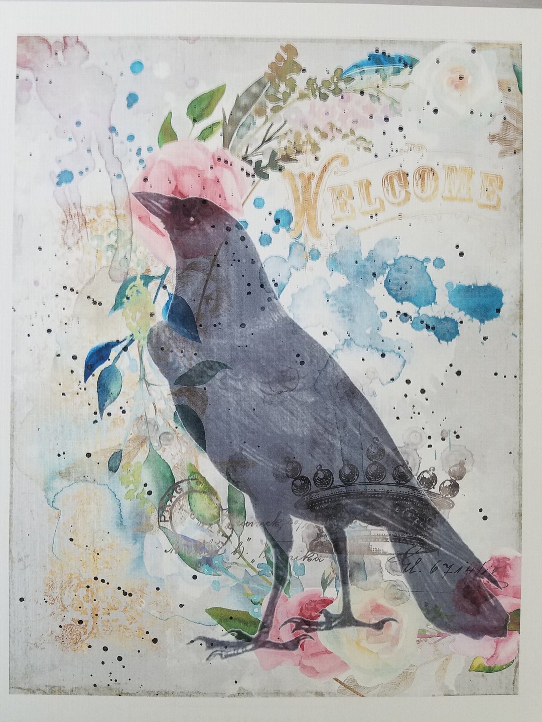 Bird Fabric Panel Raven Material Cotton Muslin Nature Wall - Etsy