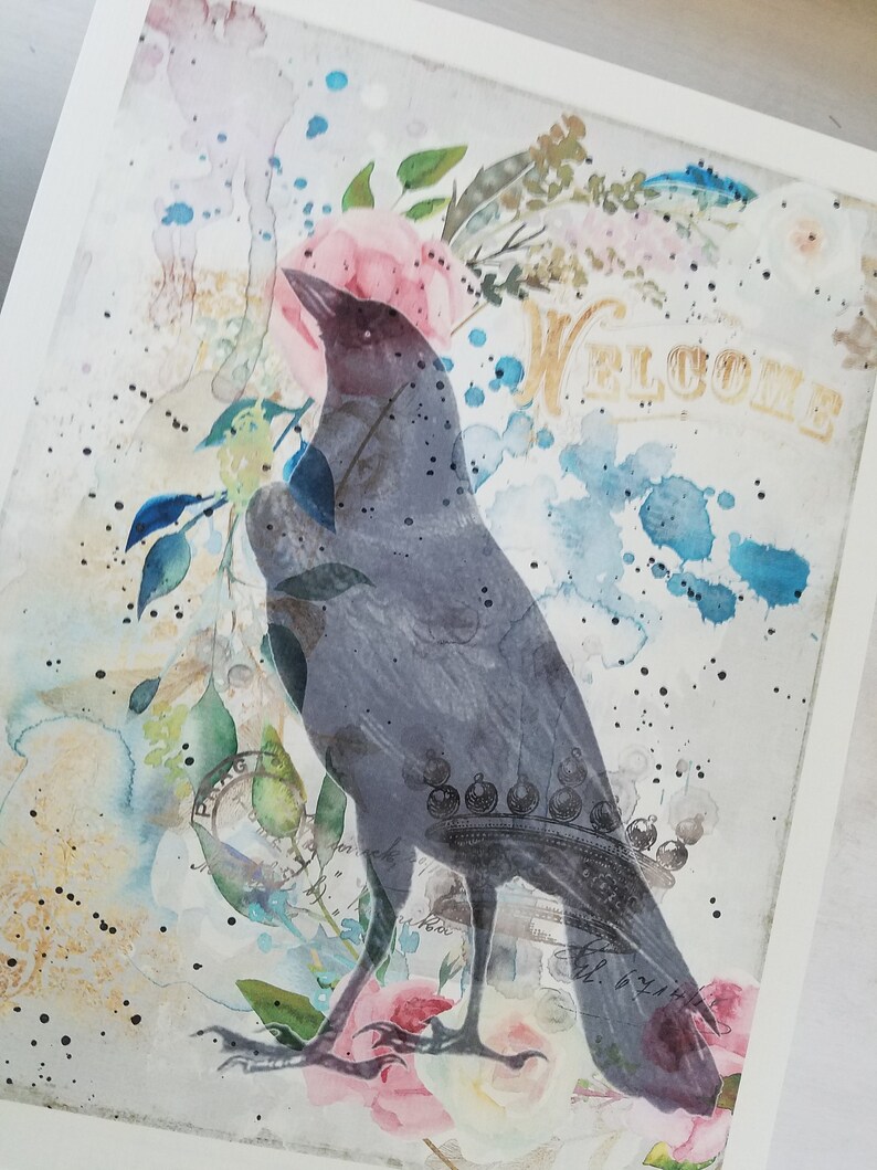 Bird Fabric Panel Raven Material Cotton Muslin Nature Wall - Etsy