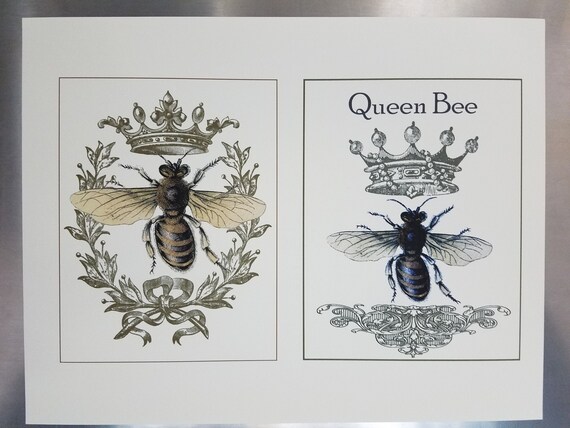 Bee fabric panel honey bee panels 2 muslin crown quilt | Etsy