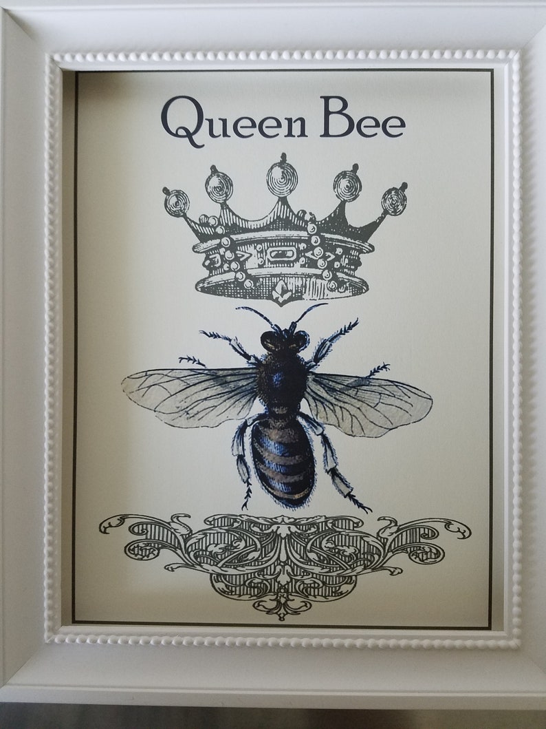 Queen Bee Print French Country Art Unframed 8 X 10 Poster Etsy