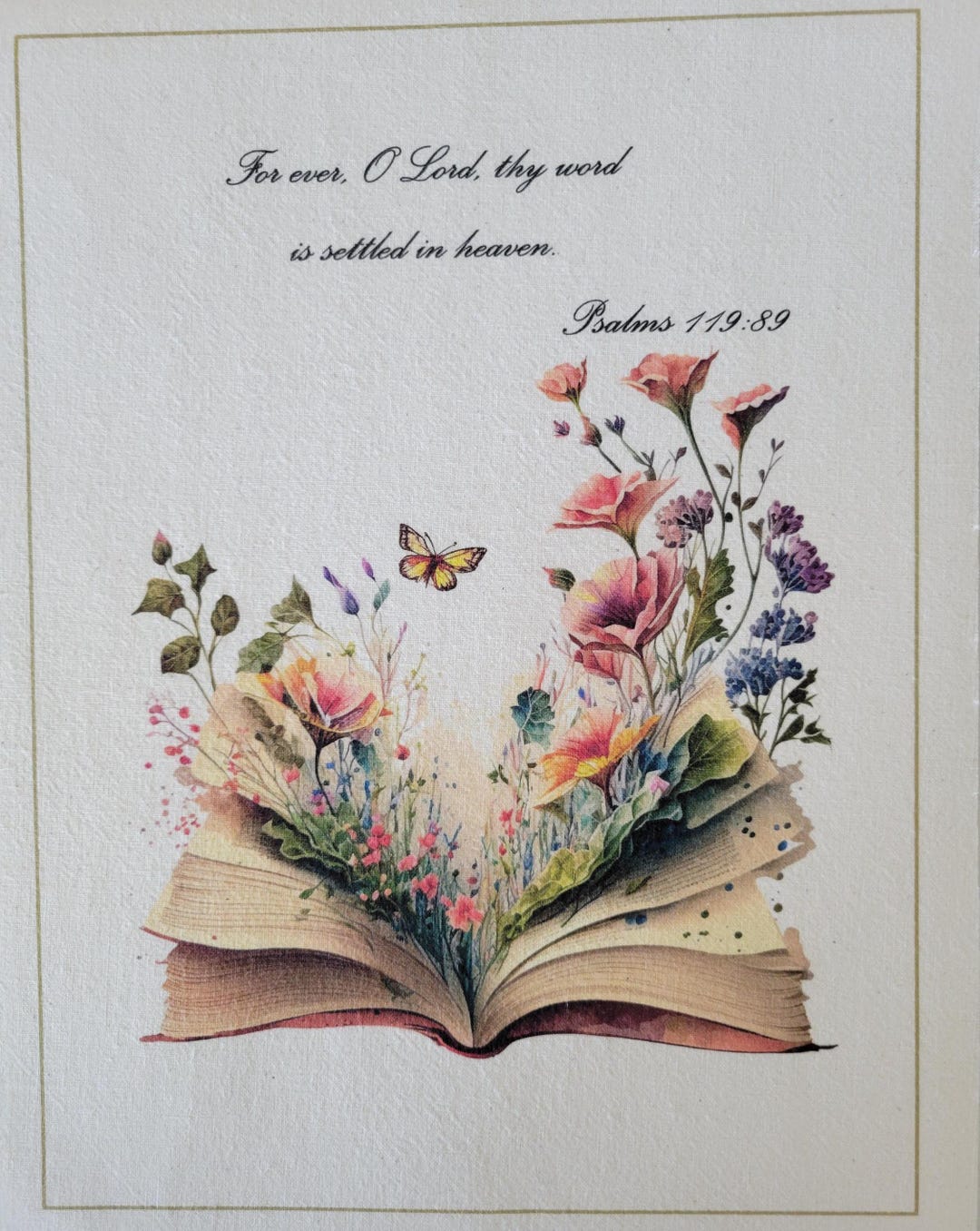 Scripture Fabric Panel Psalms 119 89 Cotton Quilt Material - Etsy