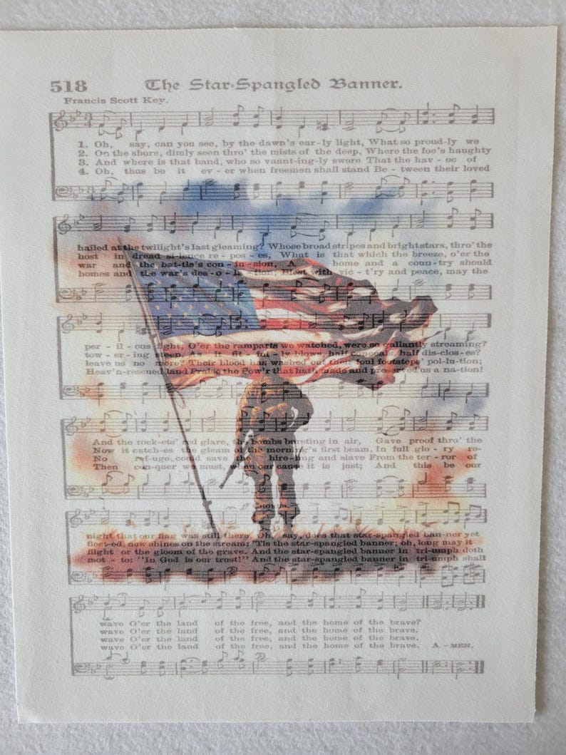 U S Soldier Panel Fabric: Sheet Music Material, Multiple Sizes, White ...