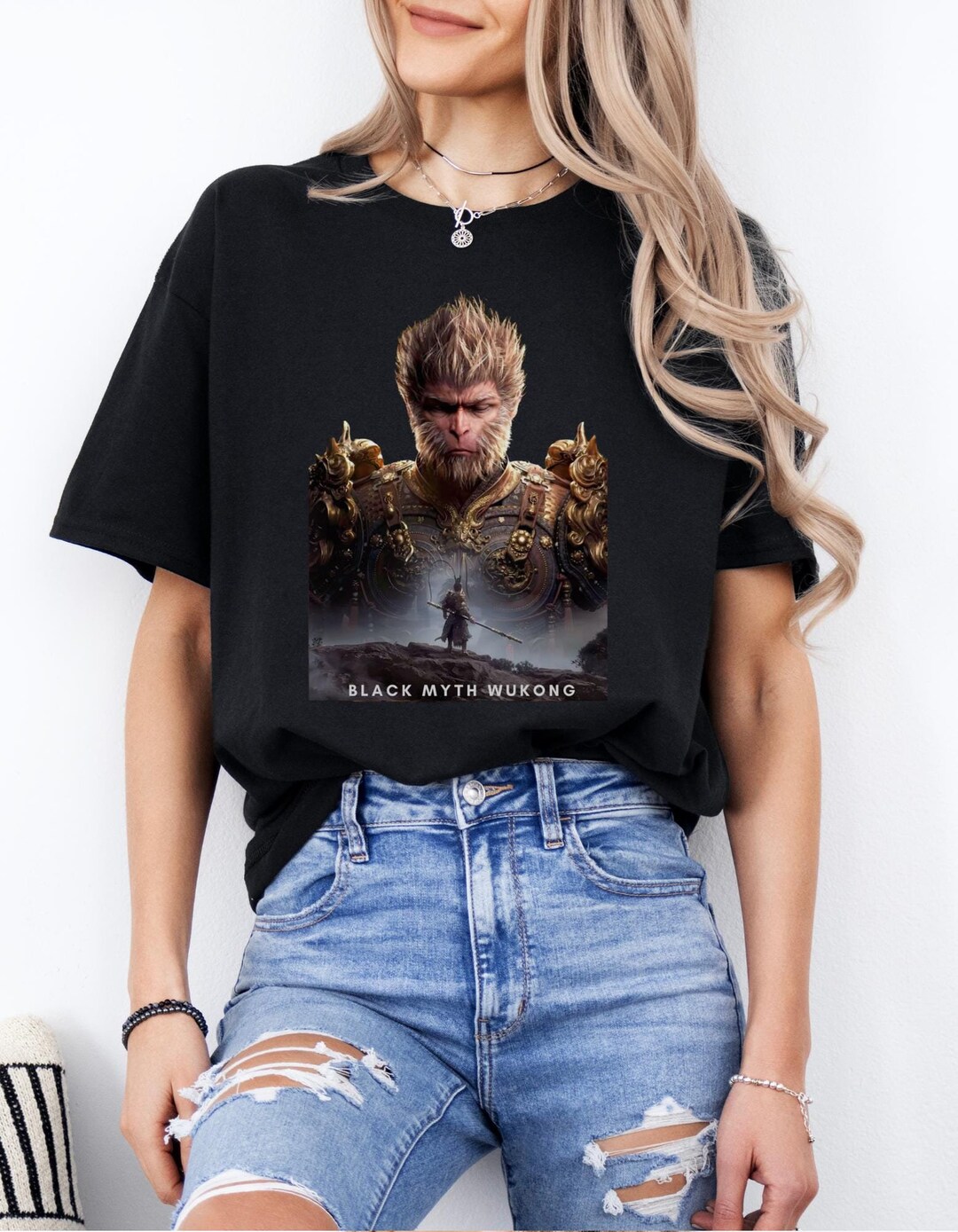 Black Myth Wukong Shirt, Journey to the West Gamer Tee,chinese ...