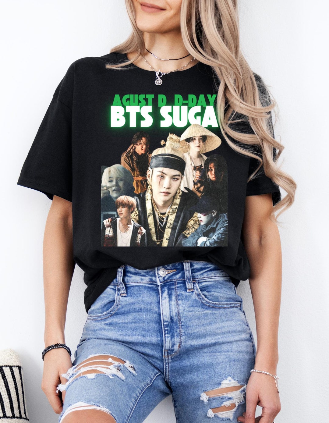 BTS Suga,agust D D-DAY World Tour T-shirt, Min Yoongi,concert Merch ...