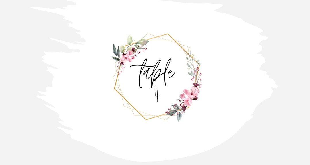 Download and Edit Table Signs-green and Pink - Etsy