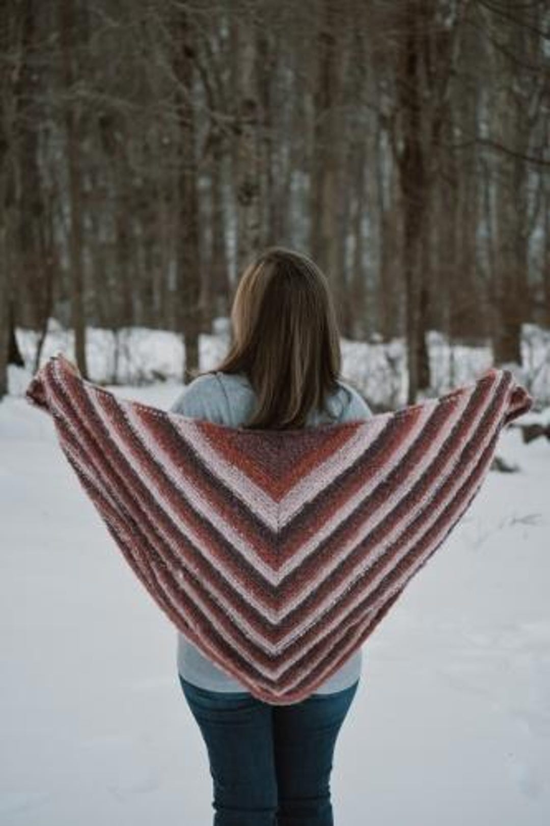 KNITTING PATTERN, Triangle Lace Shawl, Knit Shawl Pattern, Knit Pattern ...