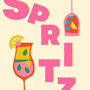 Spritz - Digital Download – Colorful Aperol Cocktail Wall Art, Retro ...
