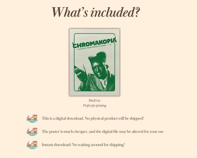 CHROMAKOPIA, Tyler the Creator Vintage Retro Album Poster Digital ...