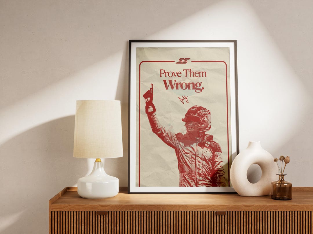 Carlos Sainz | Prove Them Wrong. Formula 1 Digital Poster Download - Etsy