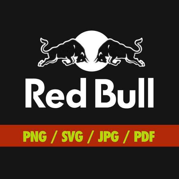 Red Bull Black Racing Logo - Etsy