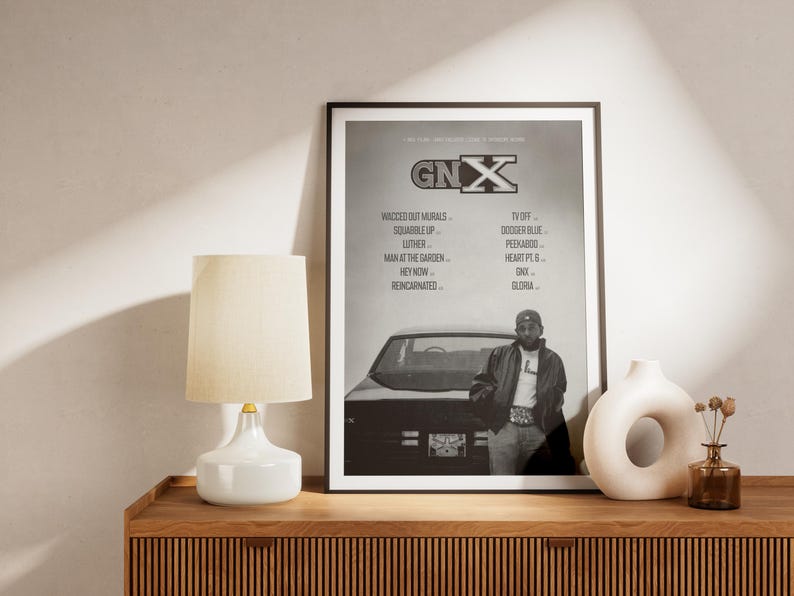 GNX Kendrick Lamar Black and White Digital Poster Download - Etsy