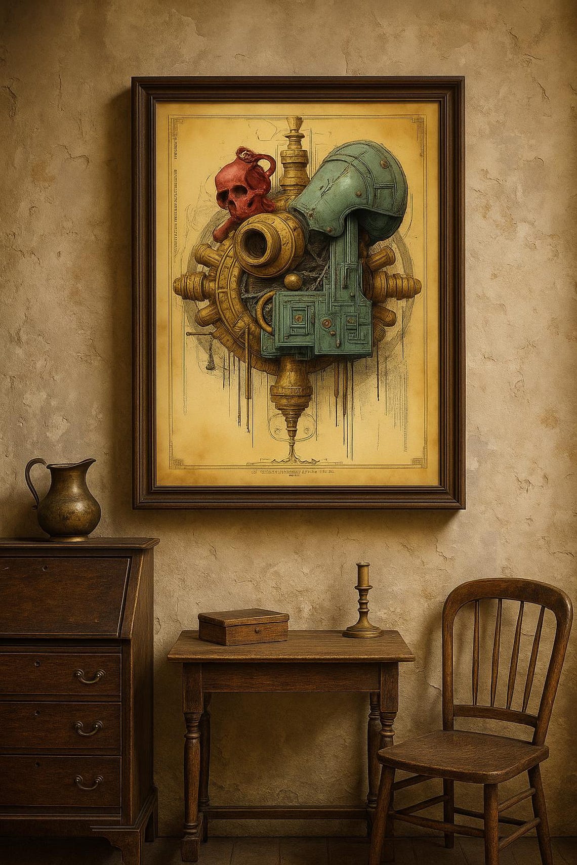 Steampunk Vintage Art • Retrofuturistic Machine • Industrial Decorative ...