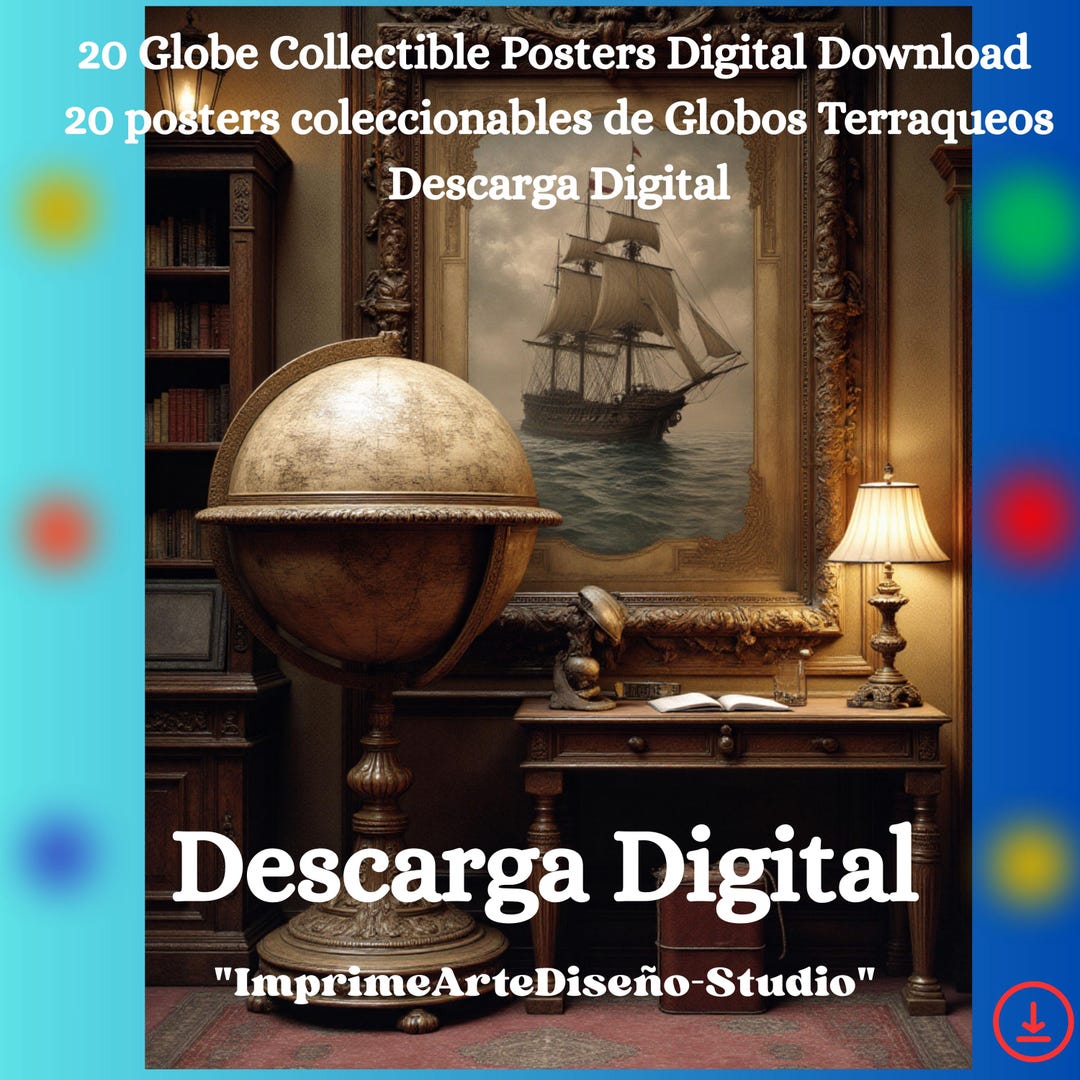 20 Globe Collectible Posters – Digital Download - Etsy