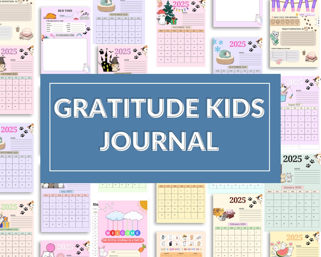 Printable Kids Daily Journal Kids Daily Gratitude Editable Diary for ...