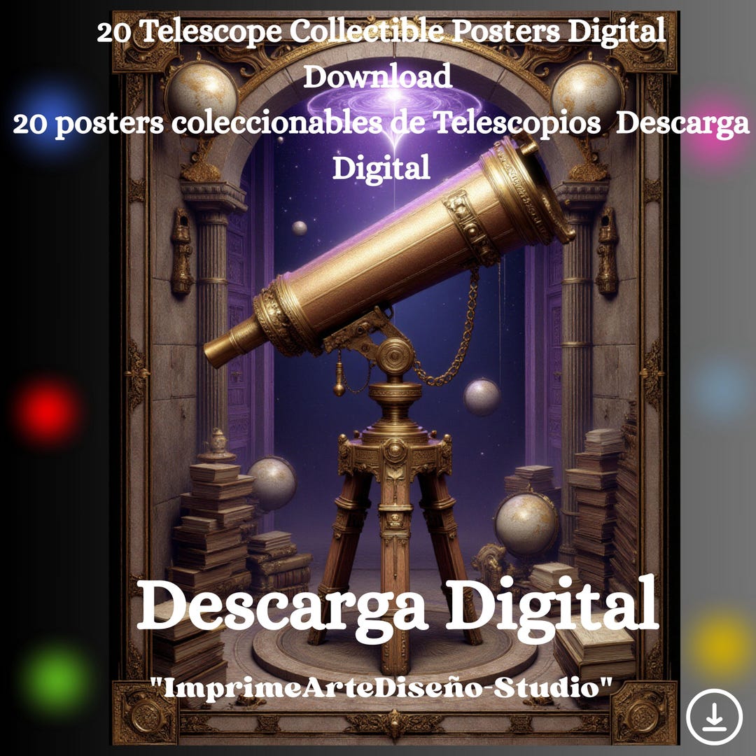 Vintage Telescope Collection | Antique Astronomy Posters – Digital ...