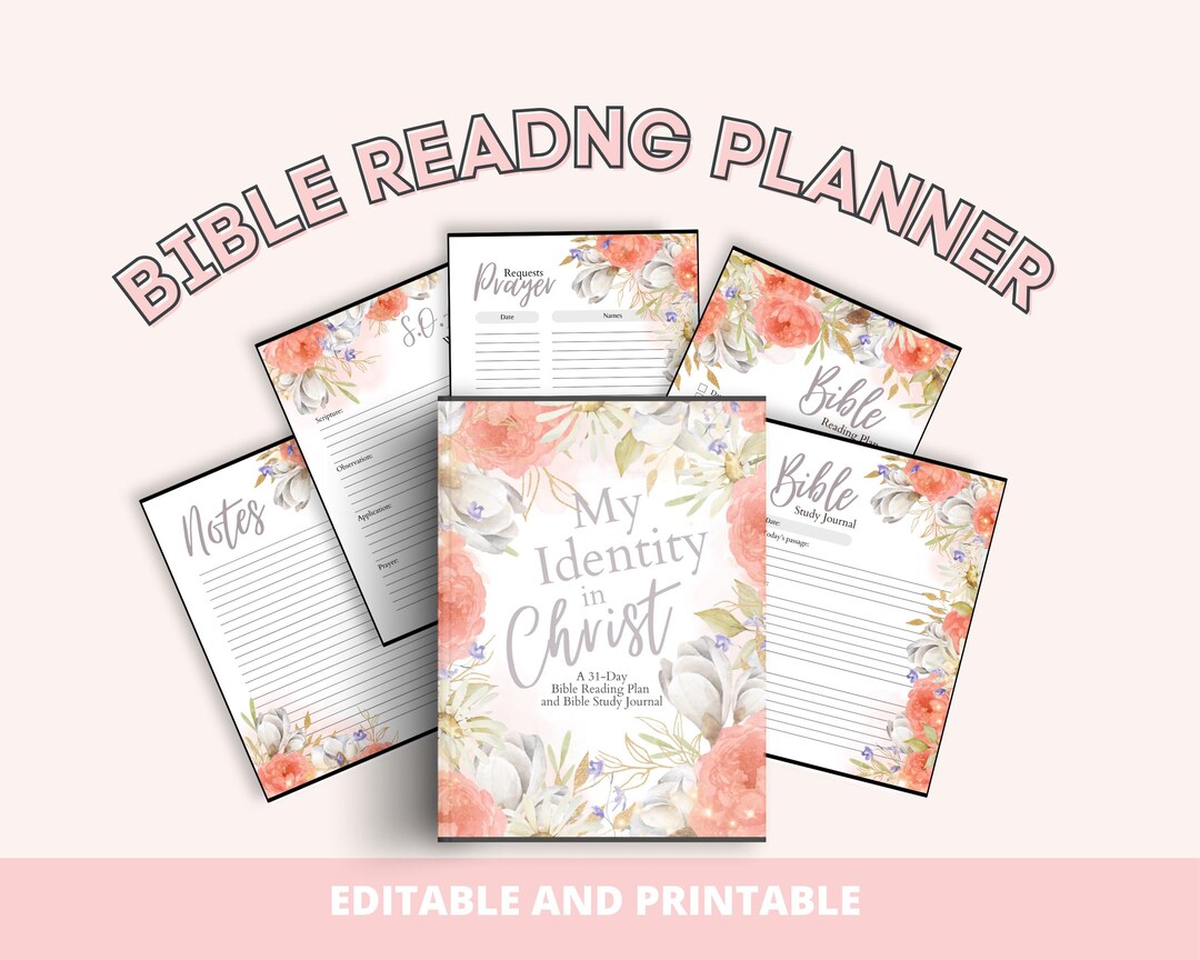 Bible Reading Tracker Printable Daily Bible Reading Log Checklist Bible ...