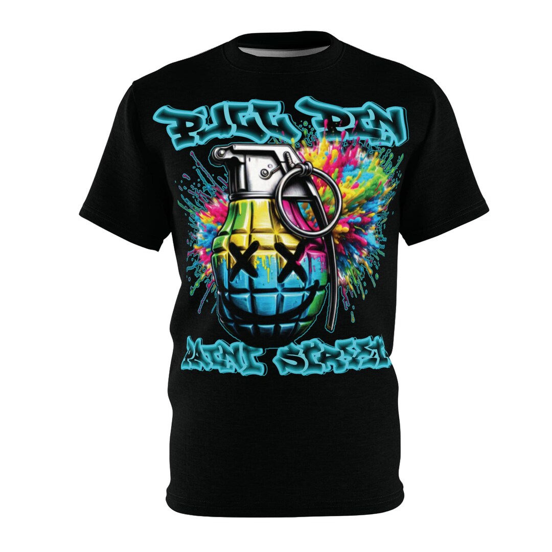 Spray Grenade Smiley Tee: Unisex Graphic Polyester T-shirt - Etsy