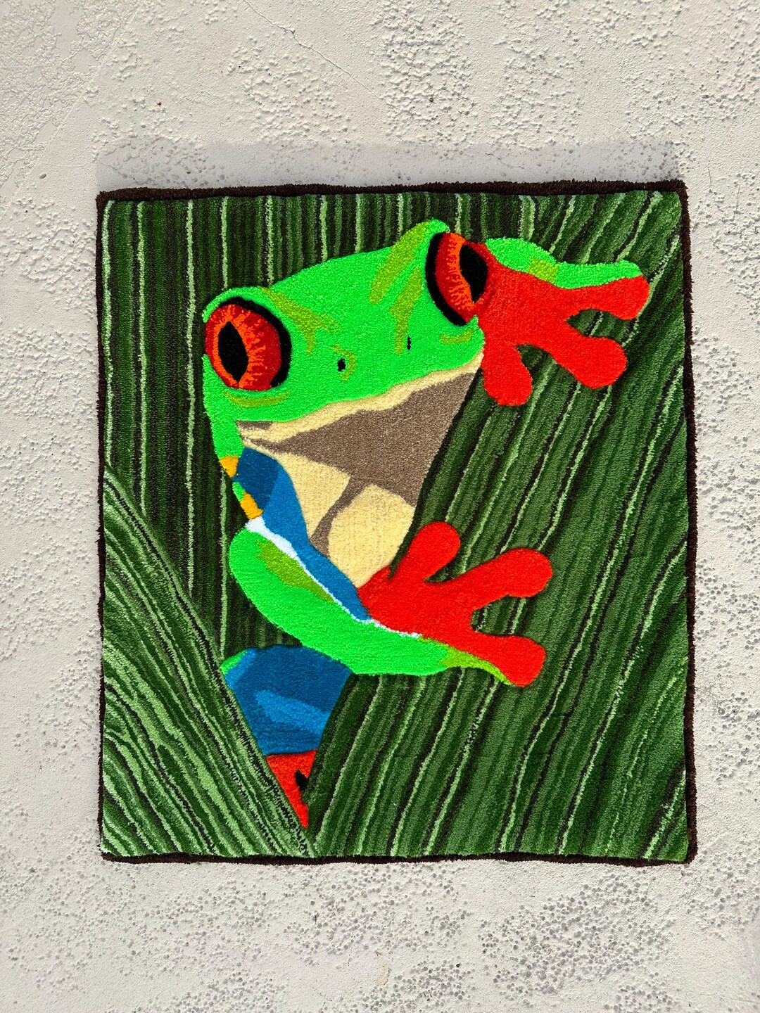 Red-eyed Tree Frog Rug Handmade - Etsy