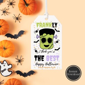 Editable Printable Halloween Party Treat Bag Gift Tags - Monster ...
