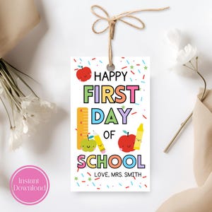 Printable Editable Back to School Gift Tags for Students & Teachers ...
