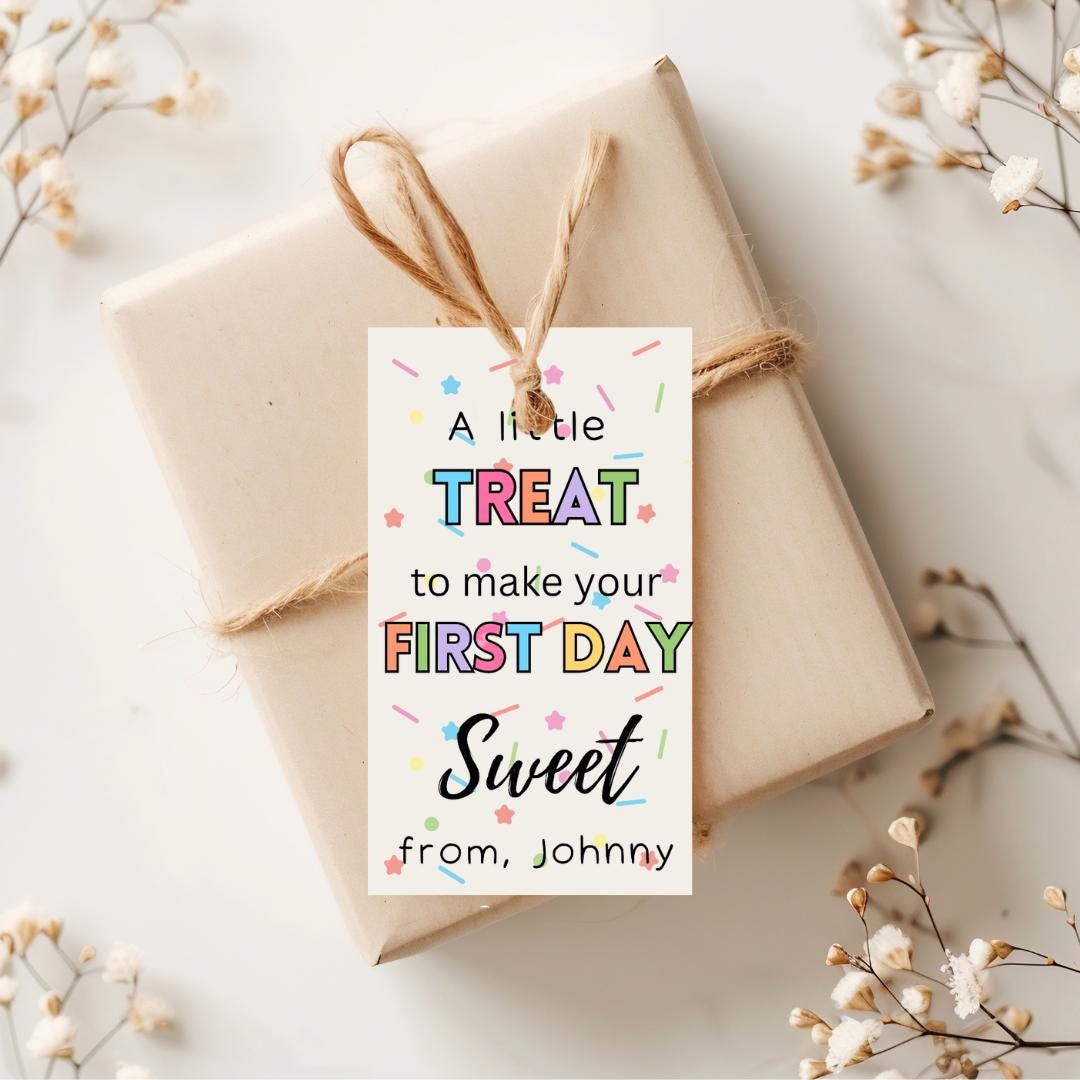 First Day of School Gift Tag Printable, Instant Download, Welcome Back ...