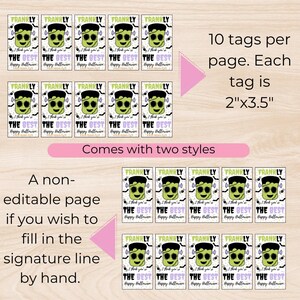 Editable Printable Halloween Party Treat Bag Gift Tags - Monster ...