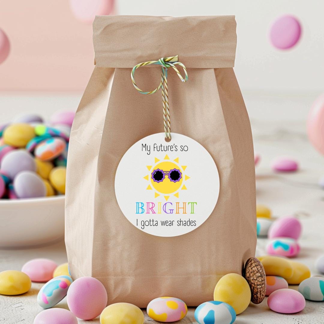 Back to School Gift Tags, My Future is Bright, Welcome Back, First Day ...