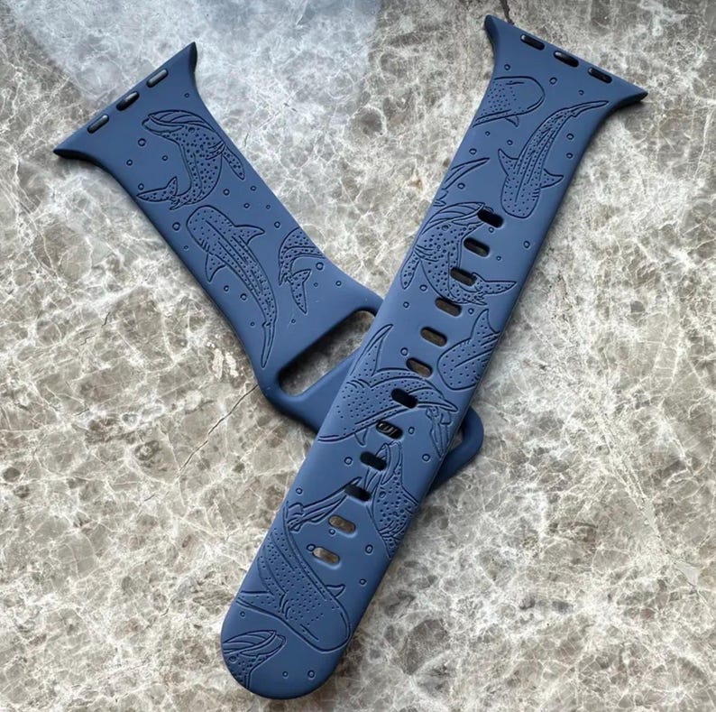 Whale Shark Apple Watch Strap - Ocean Silicone Watch Band - Etsy