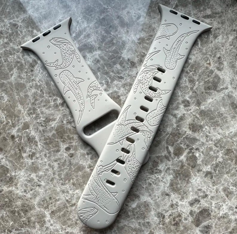 Whale Shark Apple Watch Strap - Ocean Silicone Watch Band - Etsy