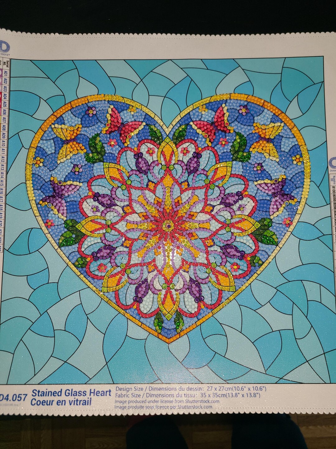 Stained Glass Heart 5d Diamond Art - Etsy