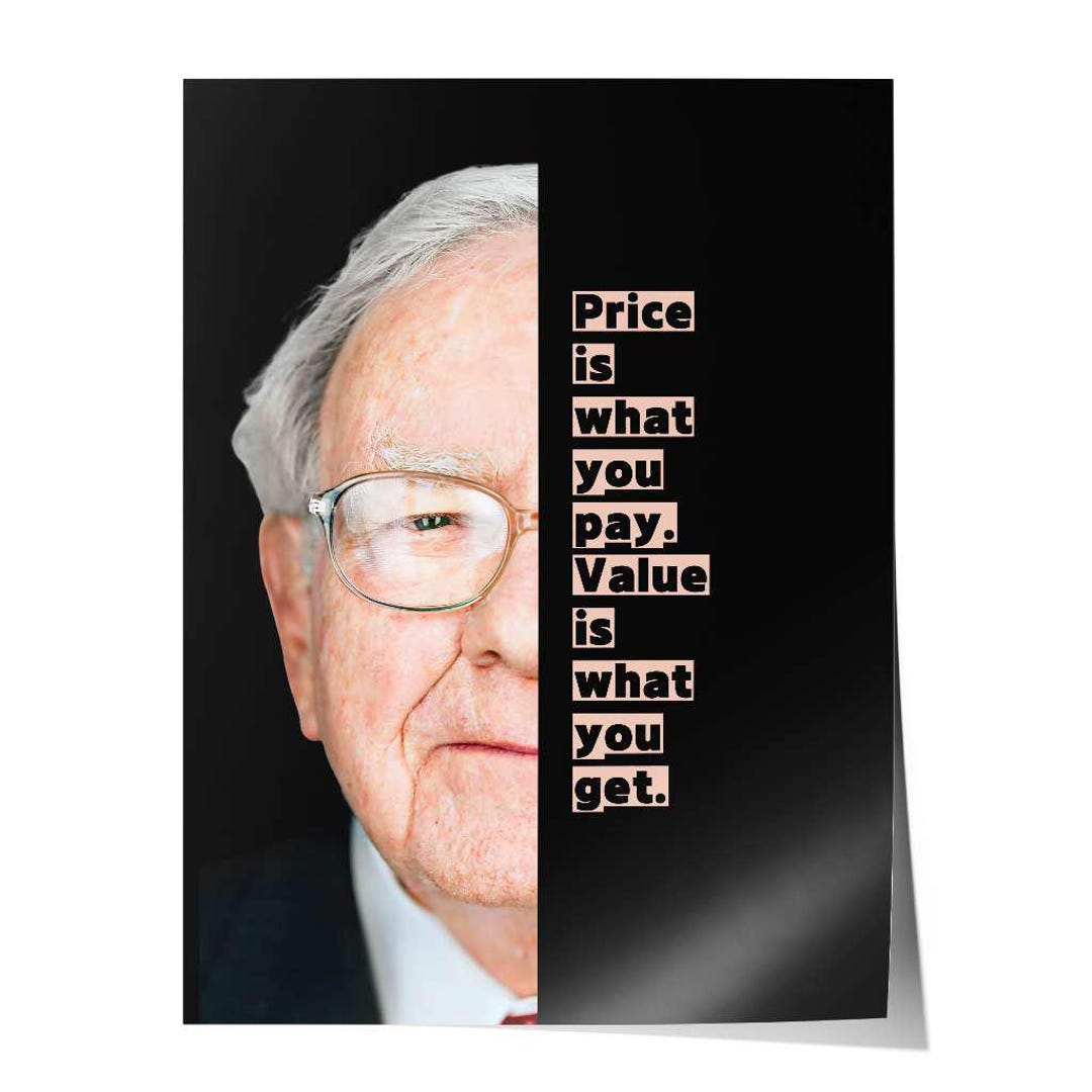 Warren Buffett Poster Motivational Wall Art for Office Decor Canvas ...